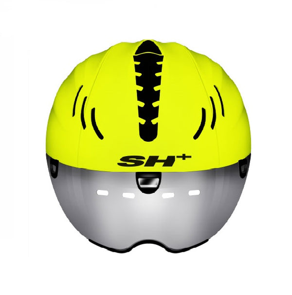 SH+ Triaghon Triathlon Helmet - Yellow Fluo Gloss – TROISPORT SA